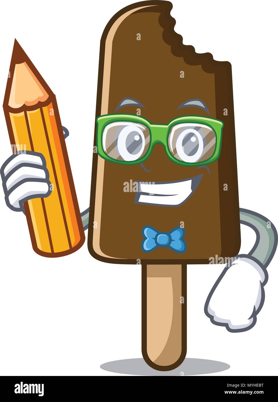 Student chocolate ice cream character cartoon Stock Vector Image & Art ...