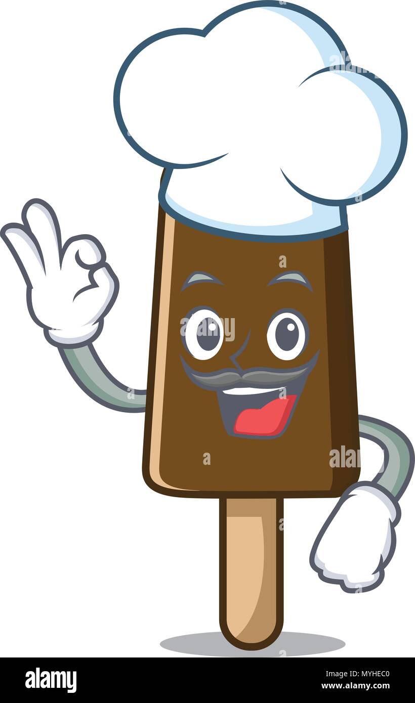 Chef chocolate ice cream character cartoon Stock Vector Image & Art - Alamy
