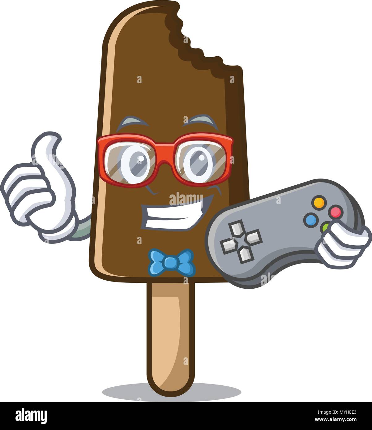 Gamer chocolate ice cream mascot cartoon Stock Vector Image & Art - Alamy