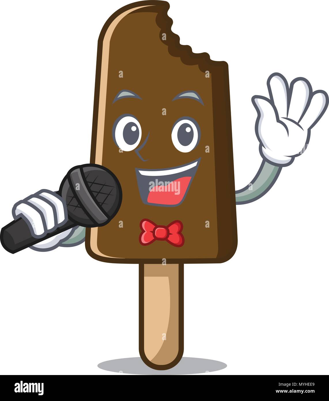 Singing chocolate ice cream mascot cartoon Stock Vector Image & Art - Alamy