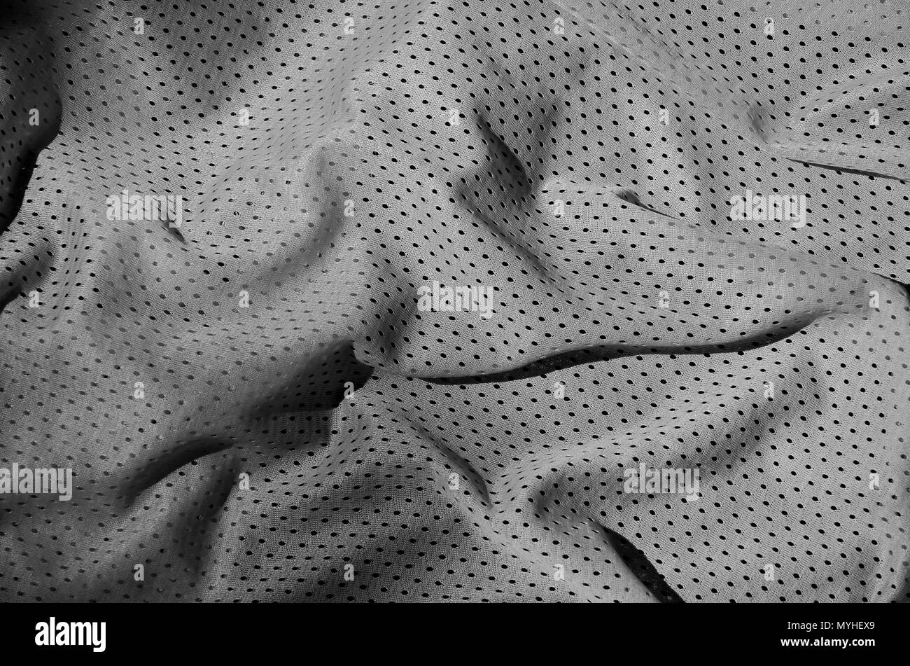 Grey sport clothing fabric texture background. Top view of grey cloth ...