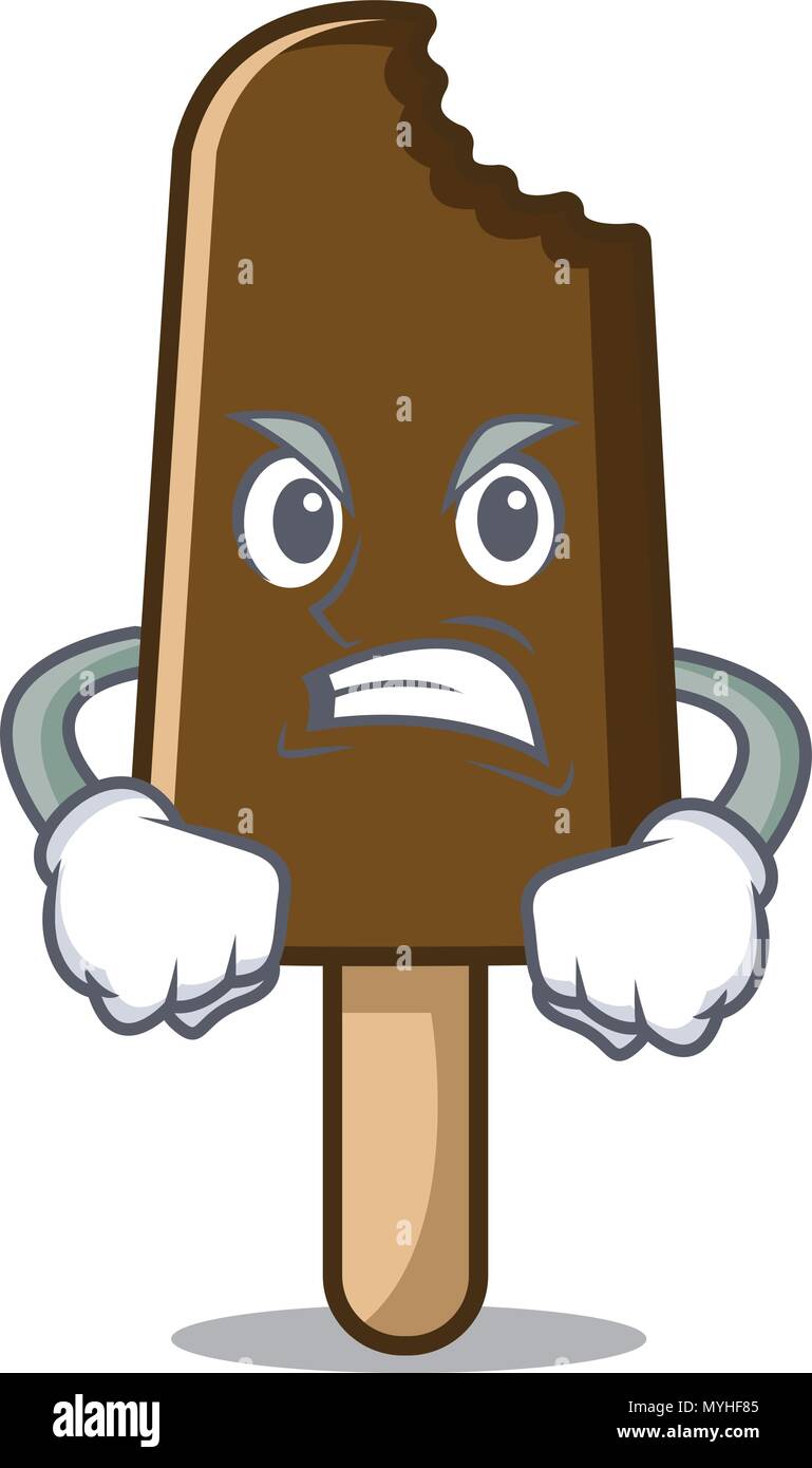 Angry chocolate ice cream mascot cartoon Stock Vector Image & Art - Alamy