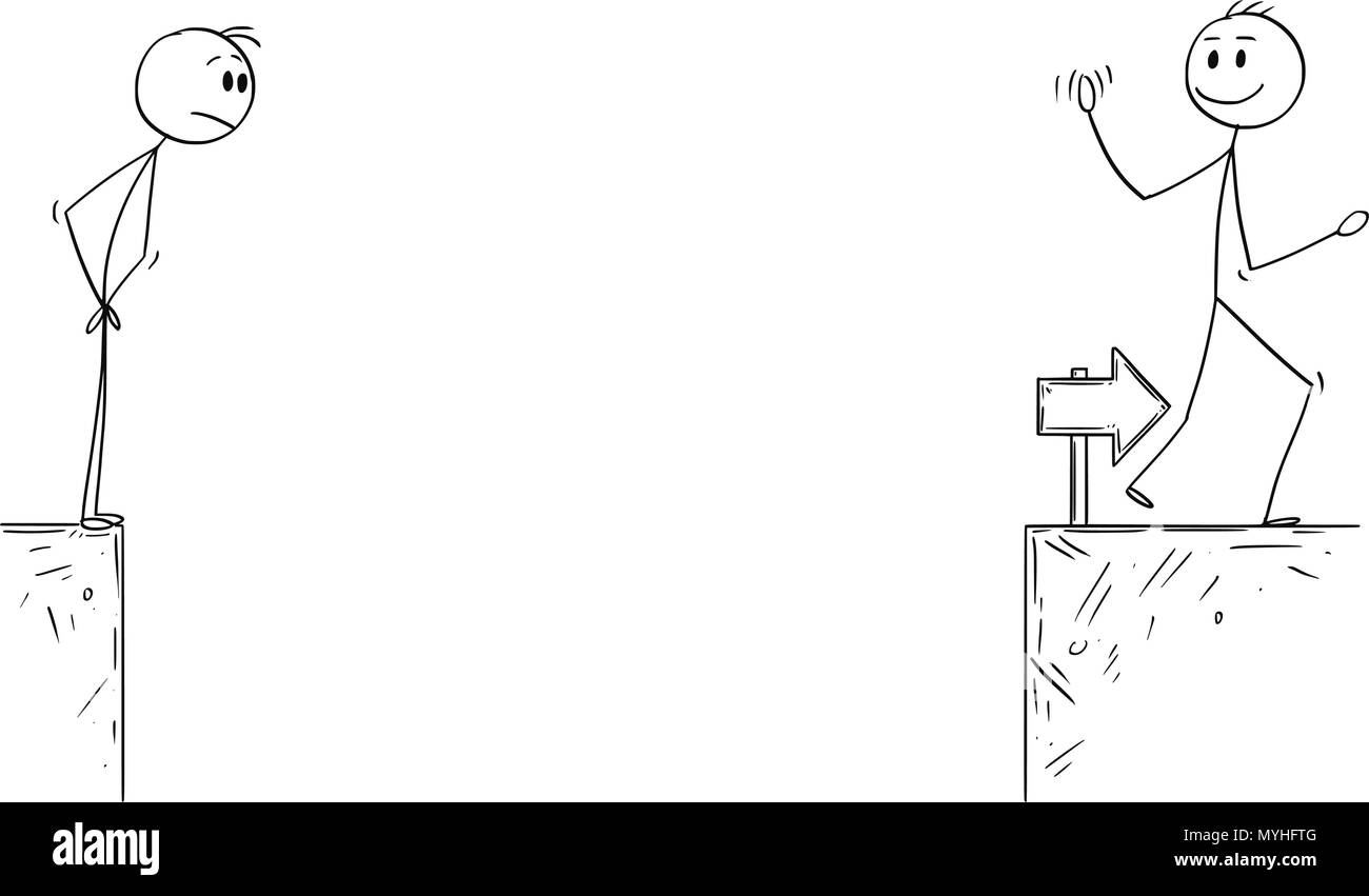 Cartoon of Businessman Facing Successful Competitor Stock Vector Image ...