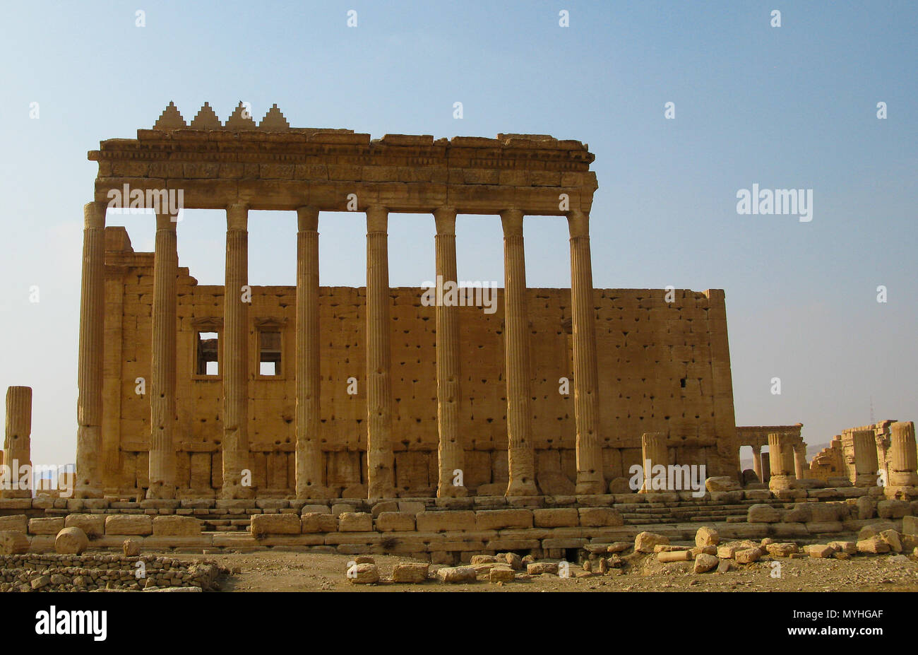 Destroyed temple of Baal in Palmyra at Syria. Eliminated by ISIS now ...