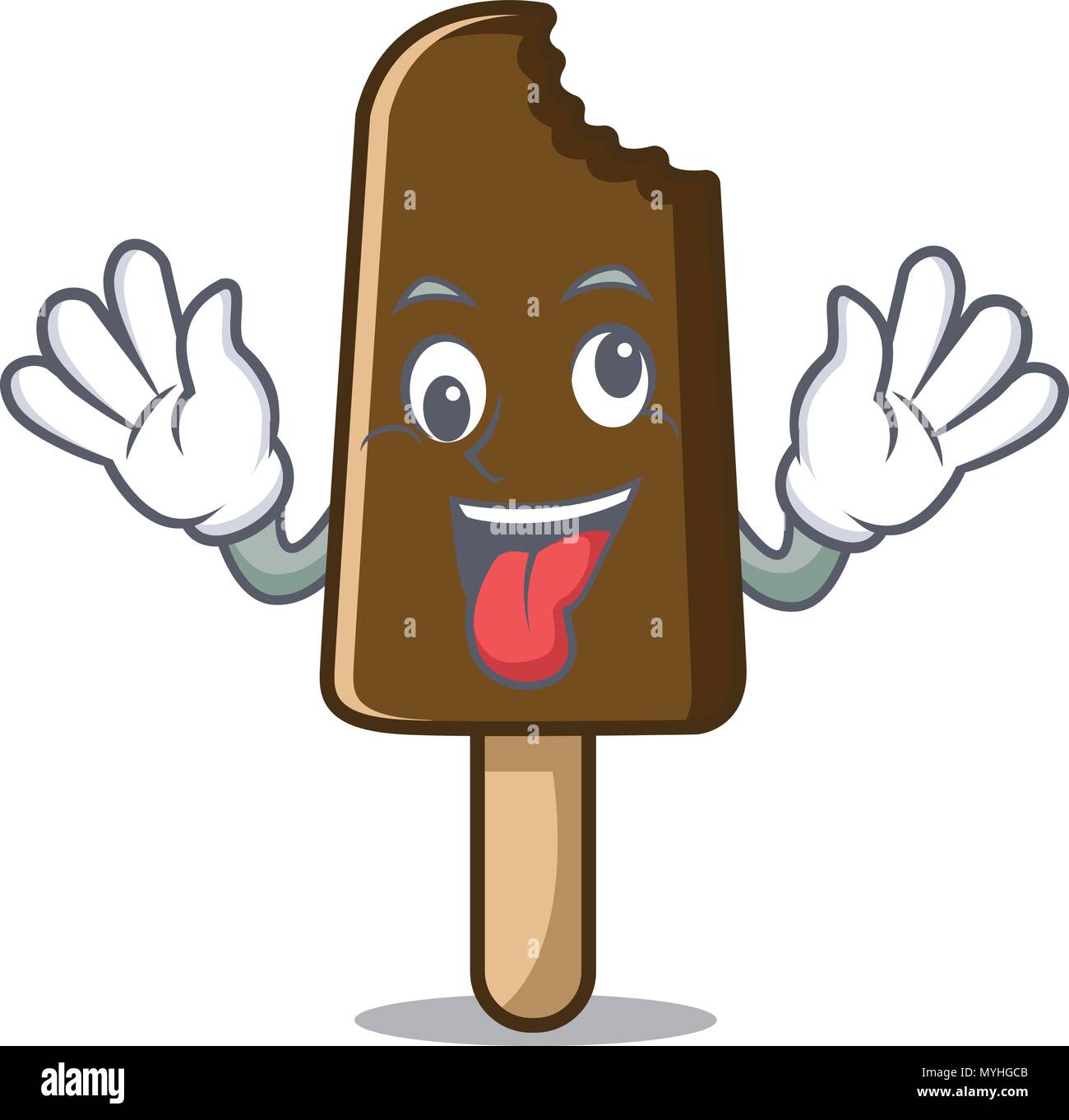 Crazy chocolate ice cream mascot cartoon Stock Vector Image & Art - Alamy