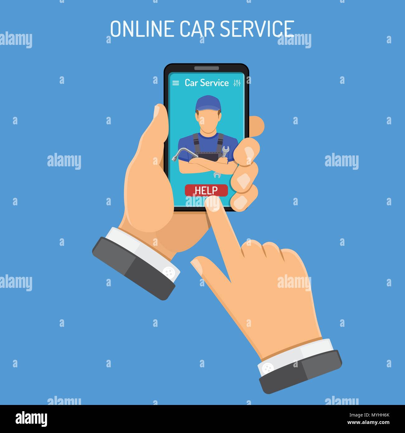 Mobile service station Stock Vector Images - Alamy