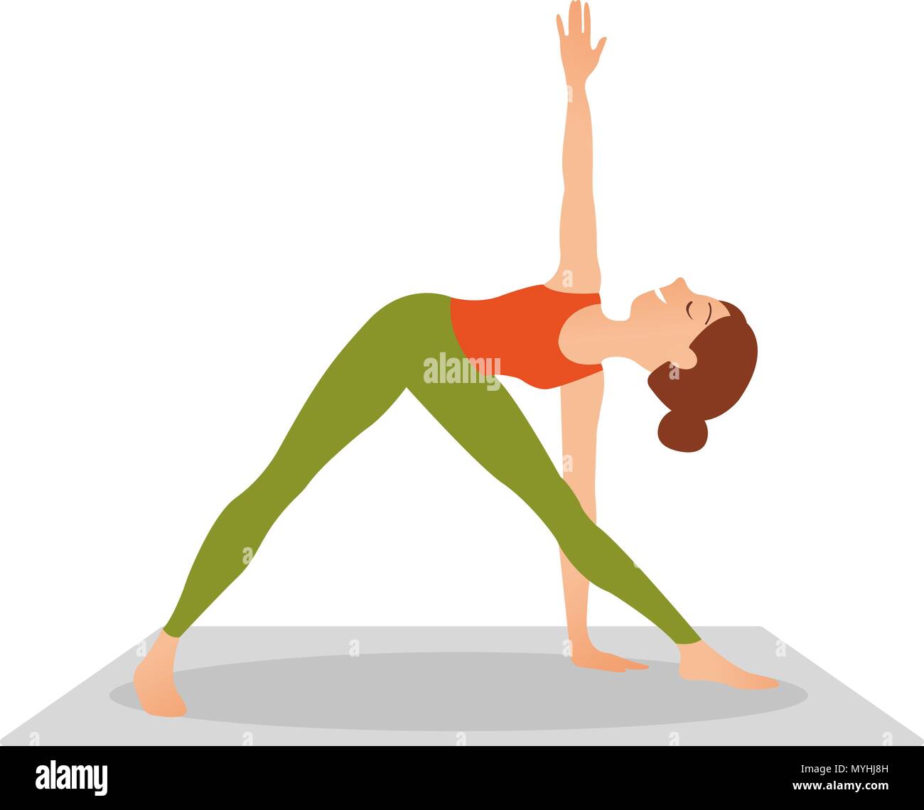 Trikonasana vector vectors hi-res stock photography and images - Alamy