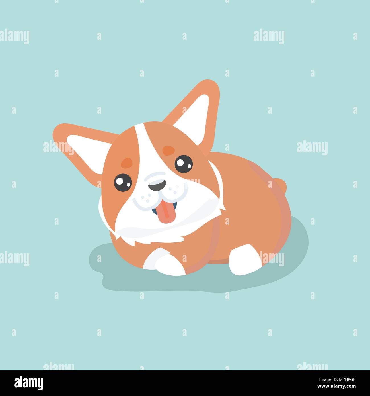 Cute welsh corgi dog vector illustration Stock Vector Image & Art - Alamy