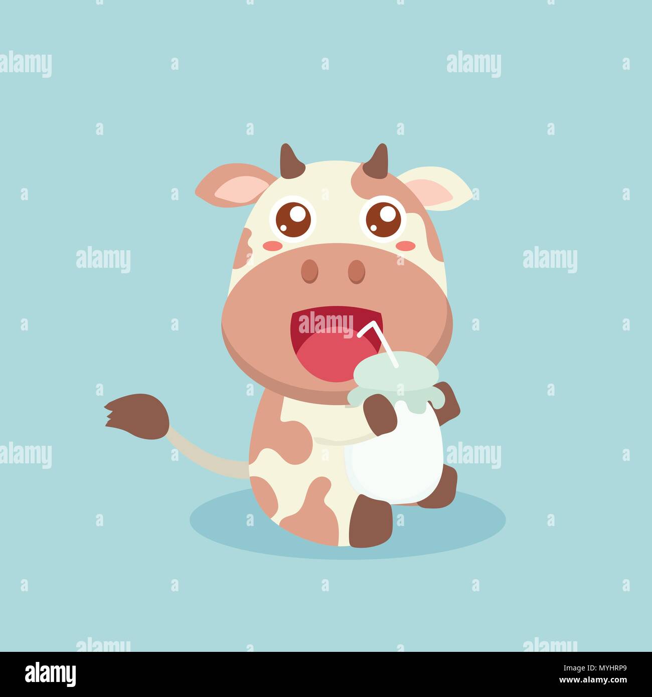 Cute cow cartoon Stock Vector Image & Art - Alamy