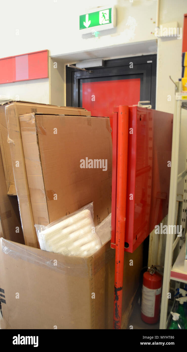 Blocked Emergency Exit Door