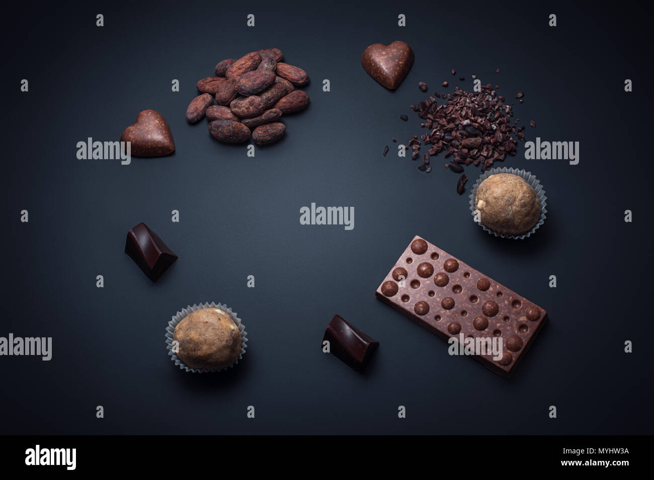 Handmade bio candy isolated on a black background Stock Photo - Alamy