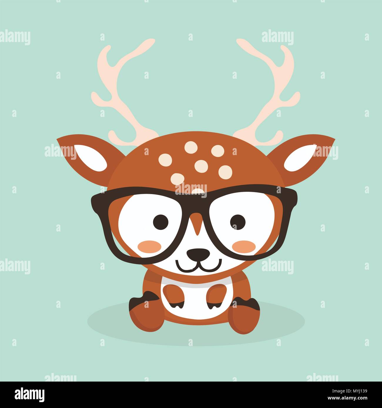 Cute deer cartoon Stock Vector Image & Art - Alamy