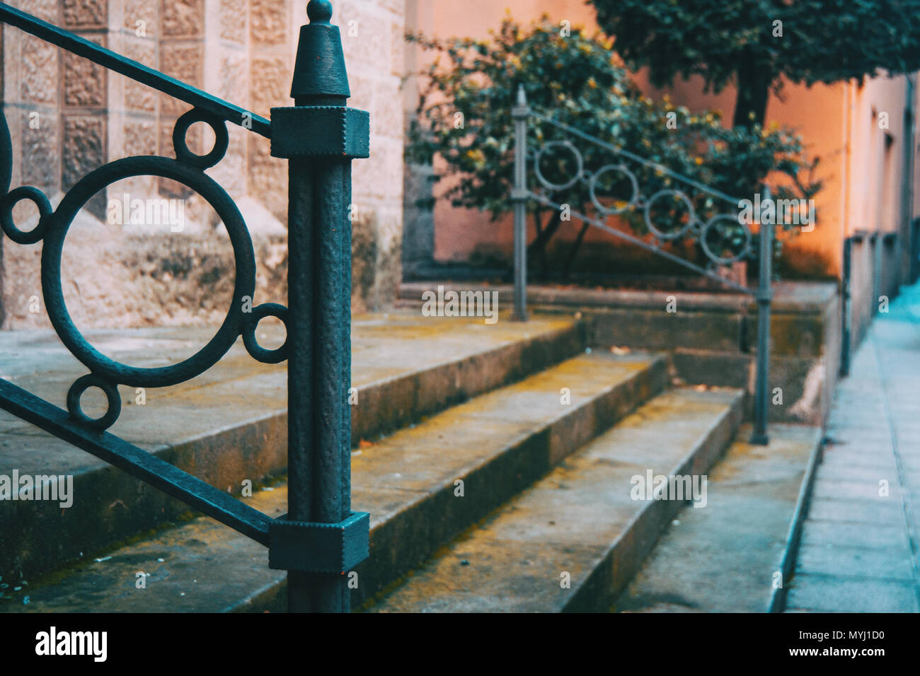 Forged handrail hi-res stock photography and images - Alamy