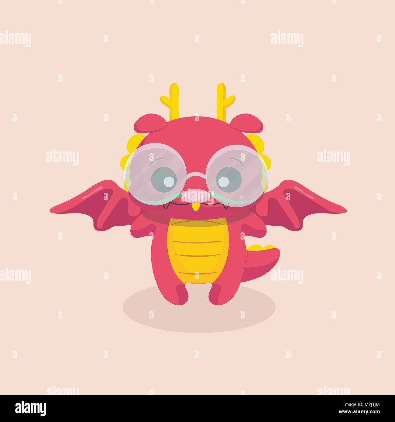 Cute dragon vector illustration Stock Vector Image & Art - Alamy