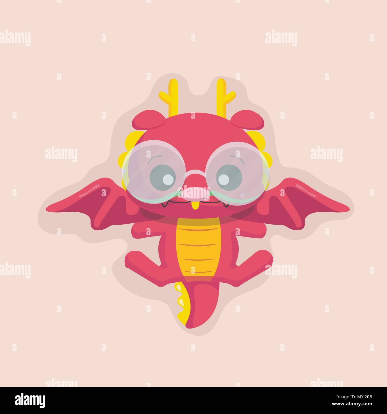 Cute dragon vector illustration Stock Vector Image & Art - Alamy