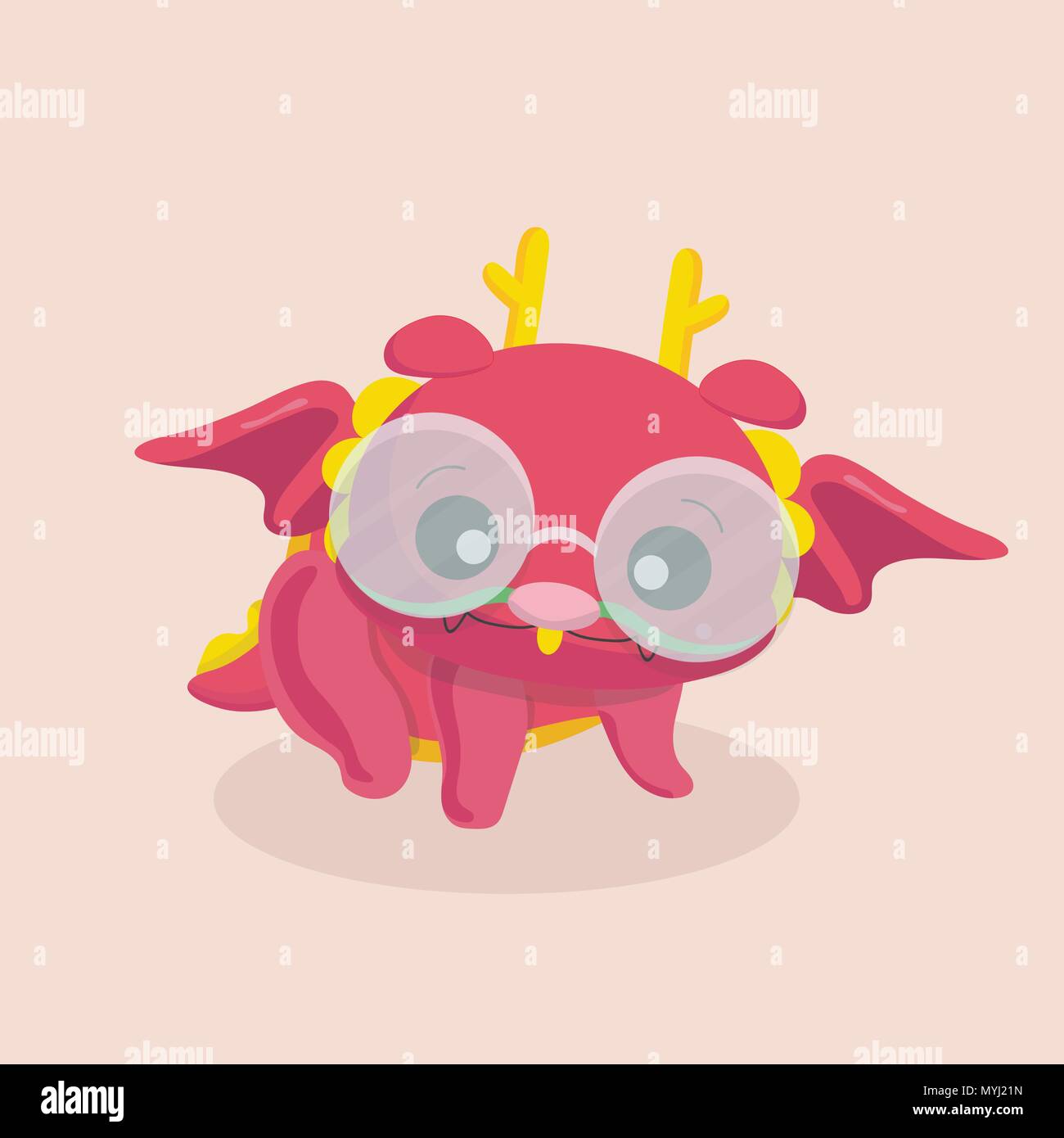 Cute dragon vector illustration Stock Vector Image & Art - Alamy