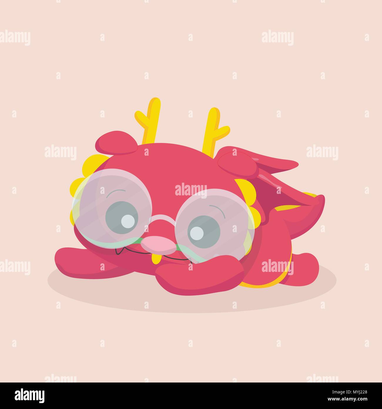 Cute dragon vector illustration Stock Vector Image & Art - Alamy