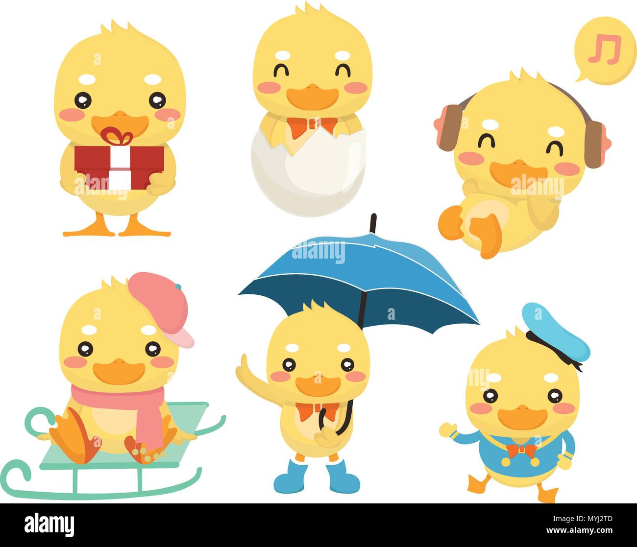 Happy duck cartoon hi-res stock photography and images - Alamy