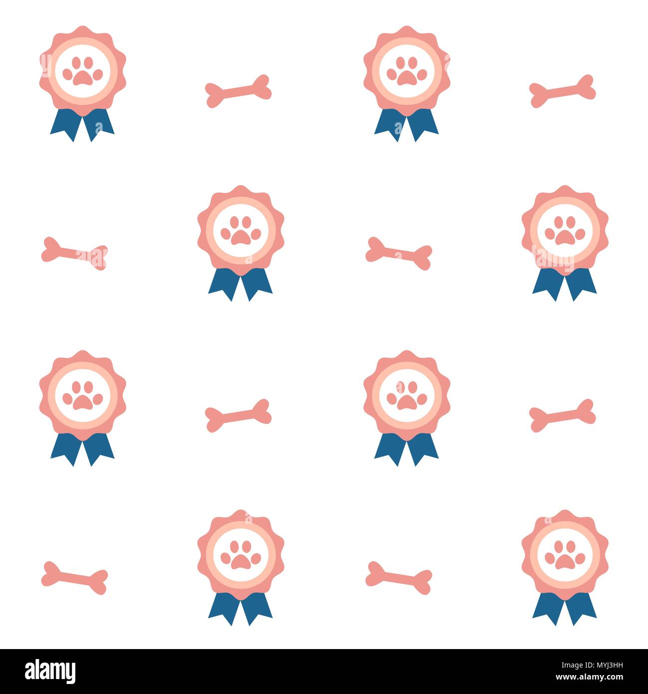 winner pets badge seamless vector pattern background illustration Stock ...
