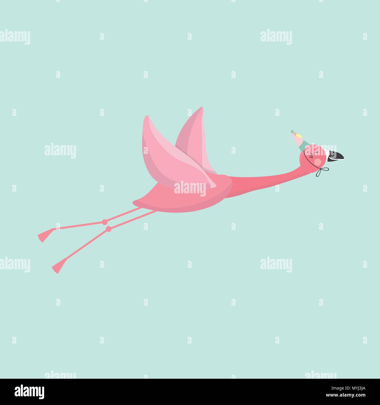 Cute cartoon flamingo Stock Vector Image & Art - Alamy