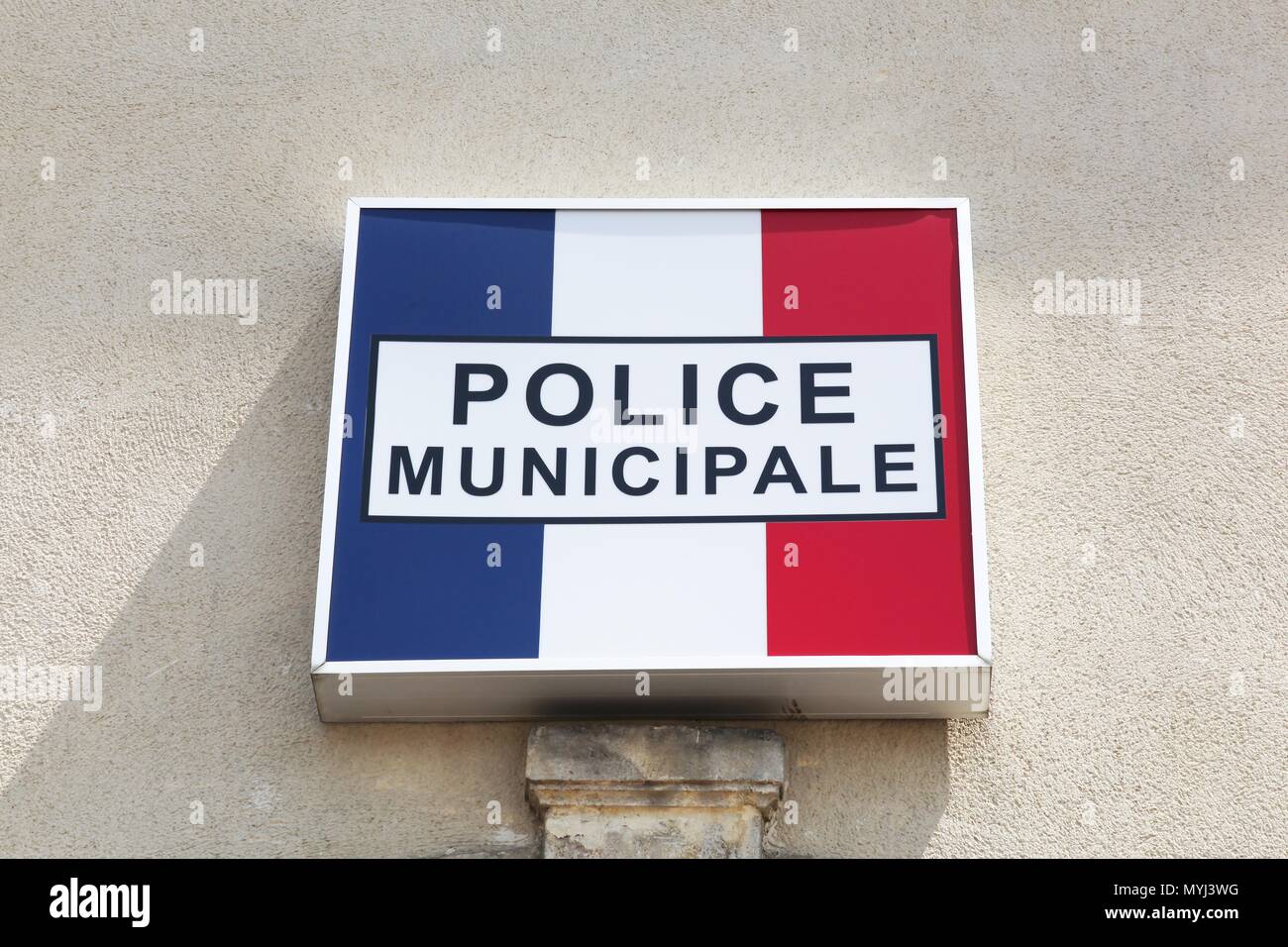 Municipal Police building and sign in France Stock Photo - Alamy