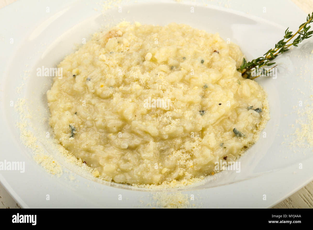 Italian cuisine - Risotto with blue cheese Stock Photo - Alamy