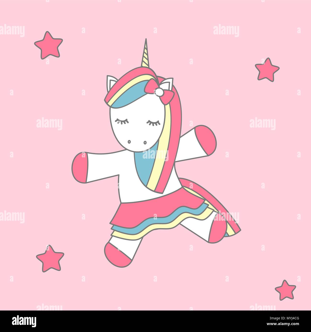 Unicorn dancing Stock Vector Images - Alamy