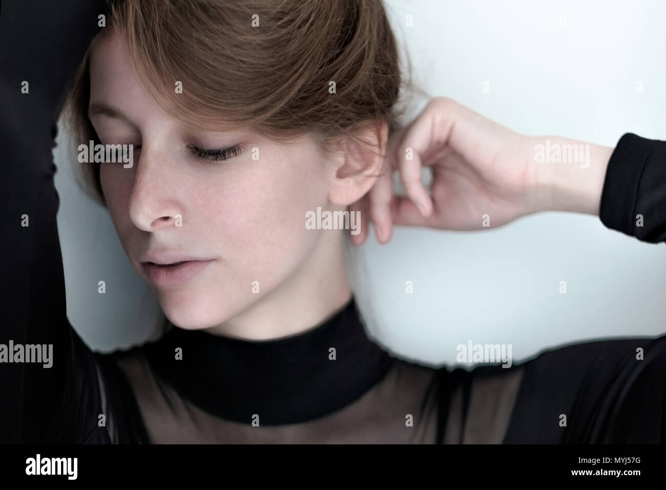 White neck hair hi-res stock photography and images - Alamy
