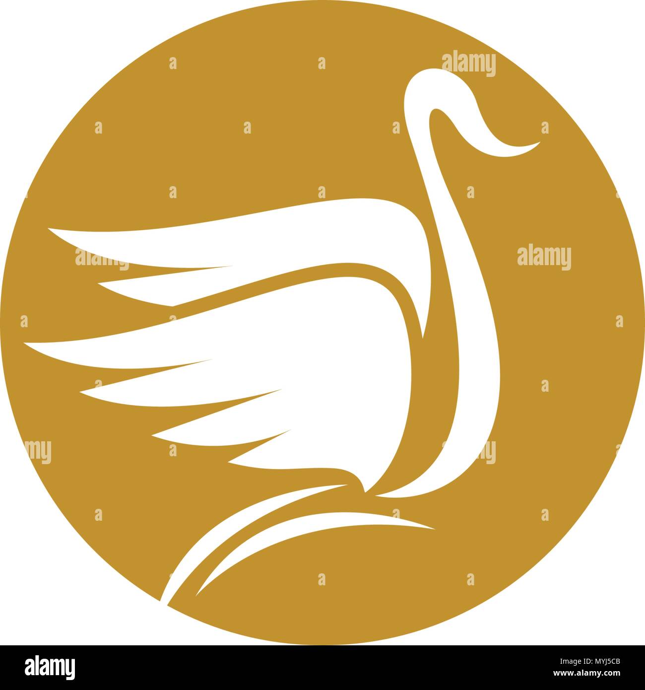 Goose Logo Template illustration isolated sign symbol Stock Vector ...