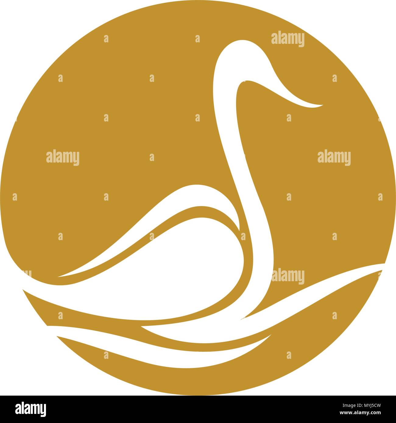 Goose Logo Template illustration isolated sign symbol Stock Vector ...