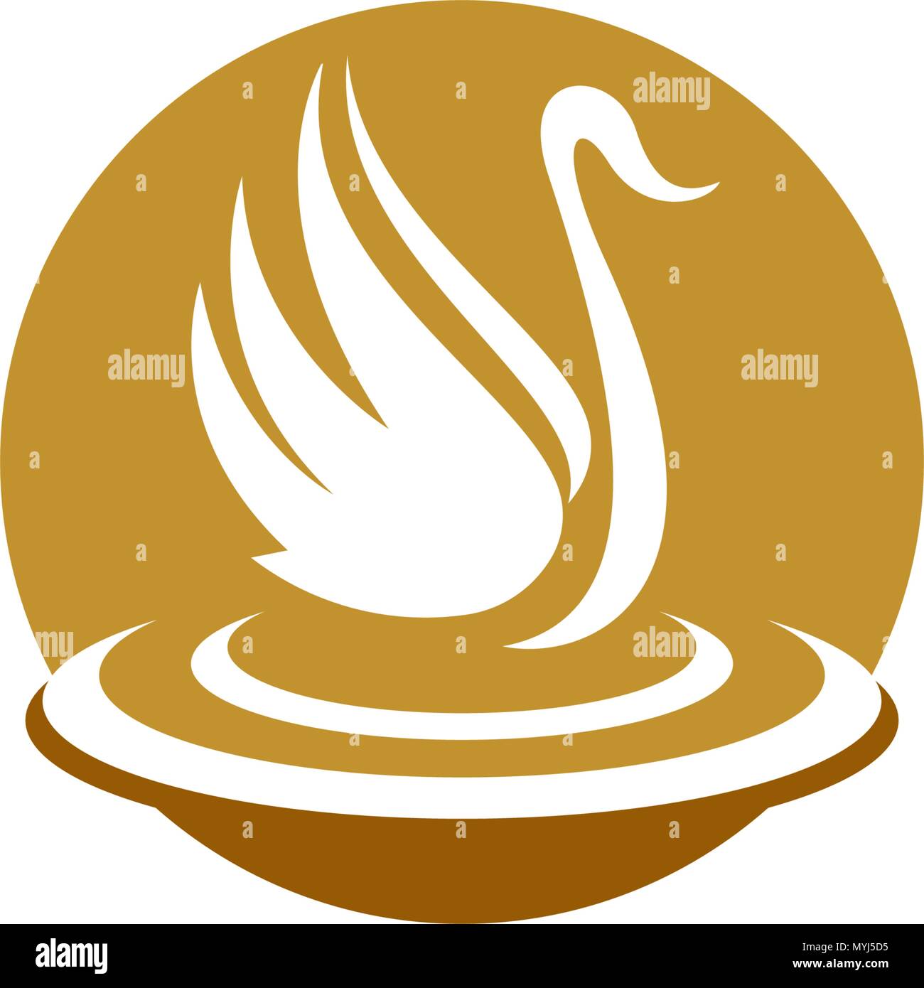 Goose Logo Template illustration isolated sign symbol Stock Vector ...