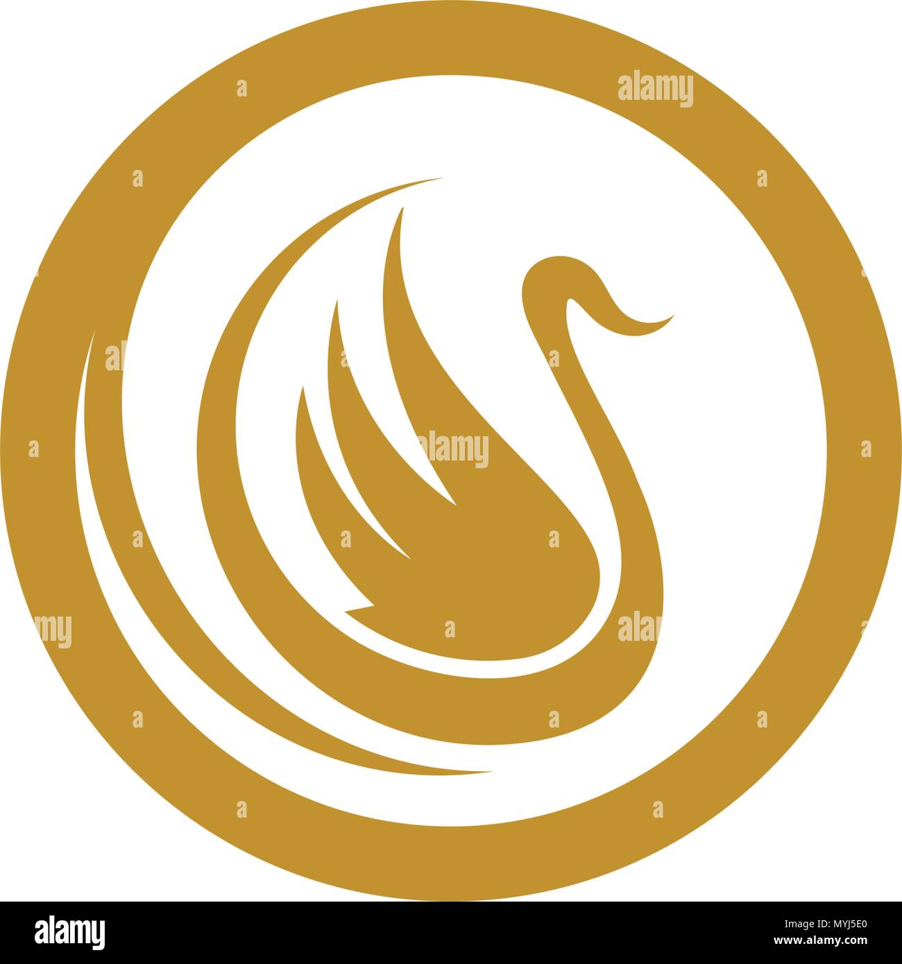 Goose Logo Template illustration isolated sign symbol Stock Vector ...