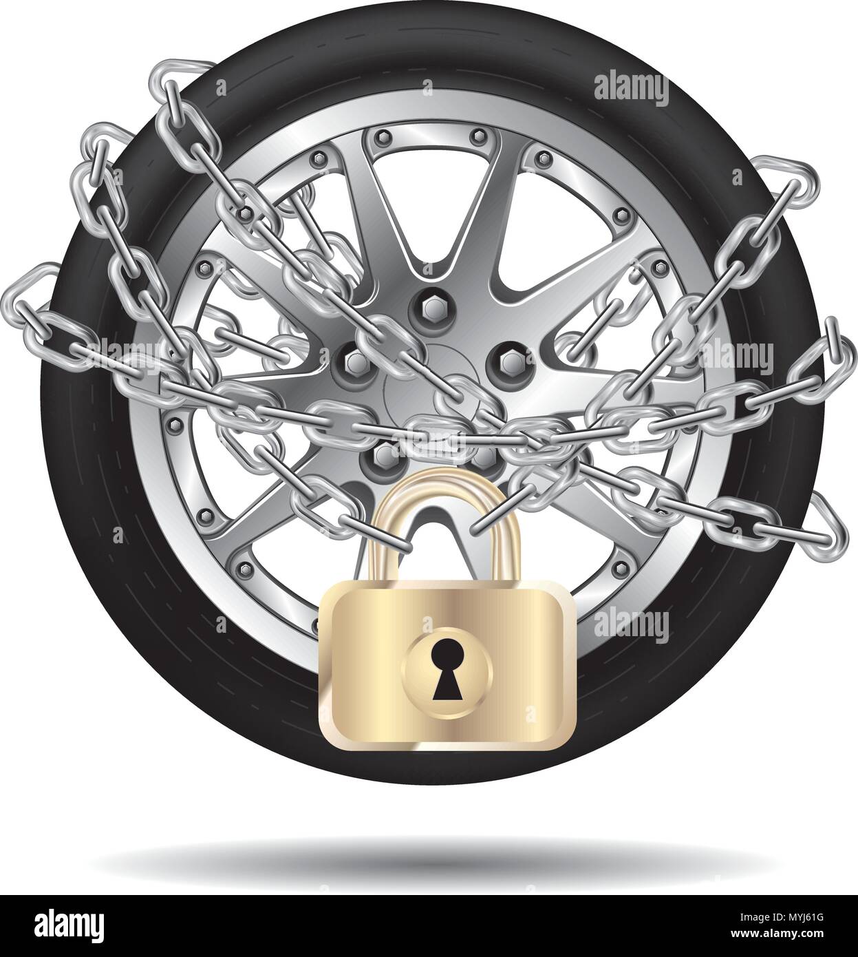 Chrome locks Stock Vector Images - Alamy