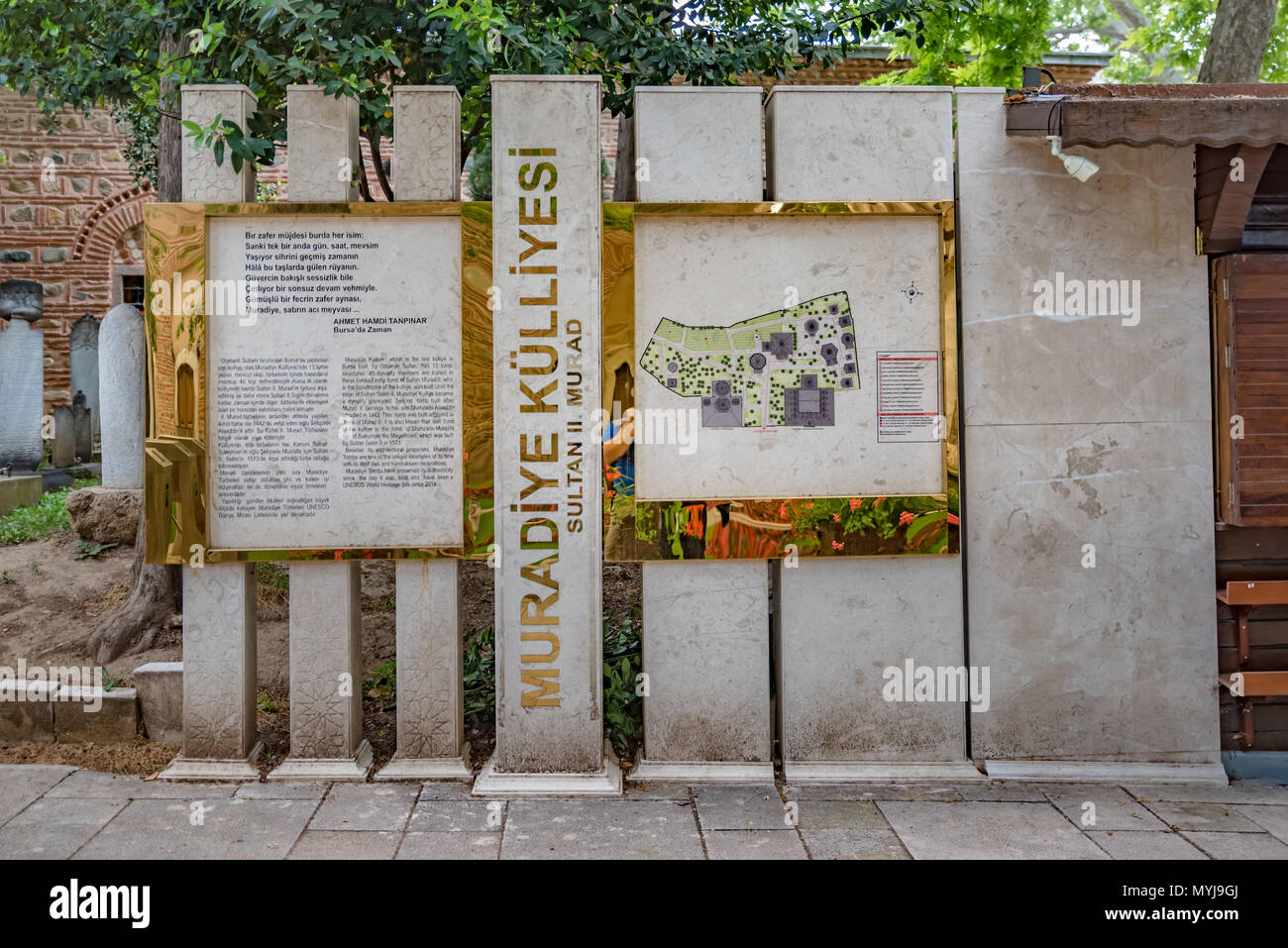 View of Muradiye complex or Complex of Sultan Murat II in Bursa,Turkey ...