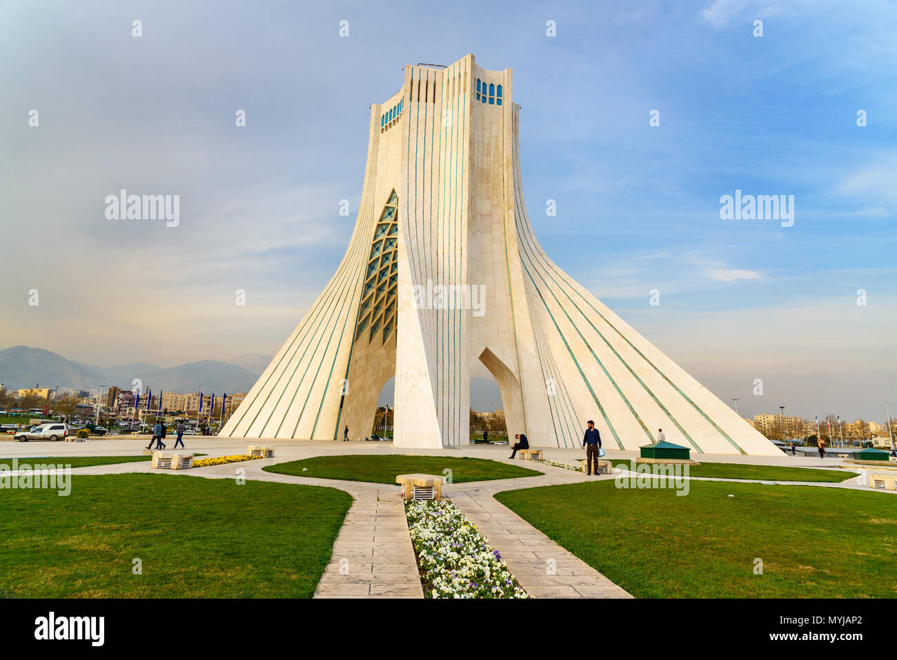 Tehran, Iran - March 19, 2018: Azadi Tower is monument at Azadi Square ...