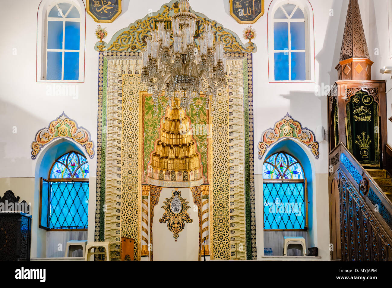 Interior View of Ghazi Orhan Mosque,one of Ottoman emperor in Bursa ...