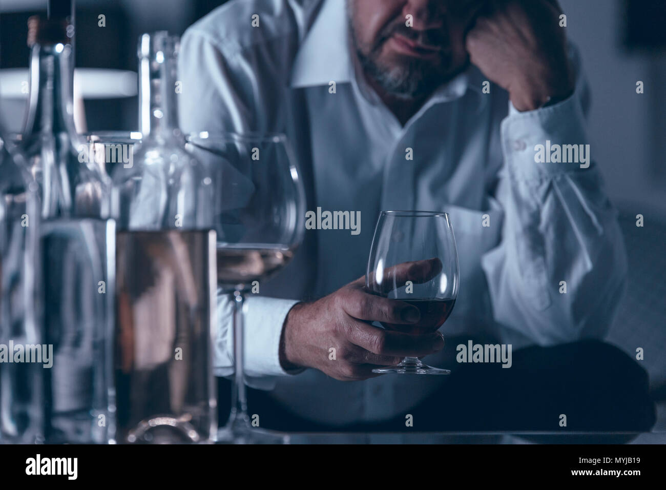 Alcoholic Sad High Resolution Stock Photography and Images - Alamy