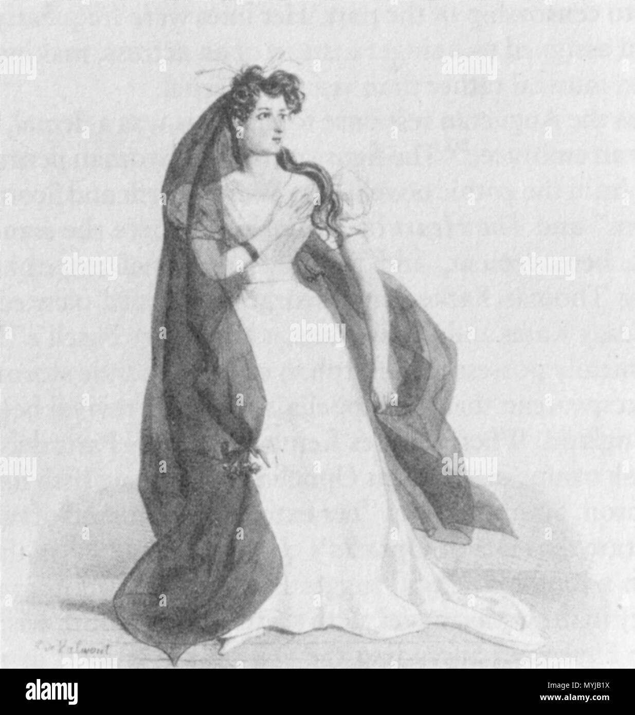 . Irish actress Harriet Smithson as Ophelia in Charles Kemble's 1827 ...