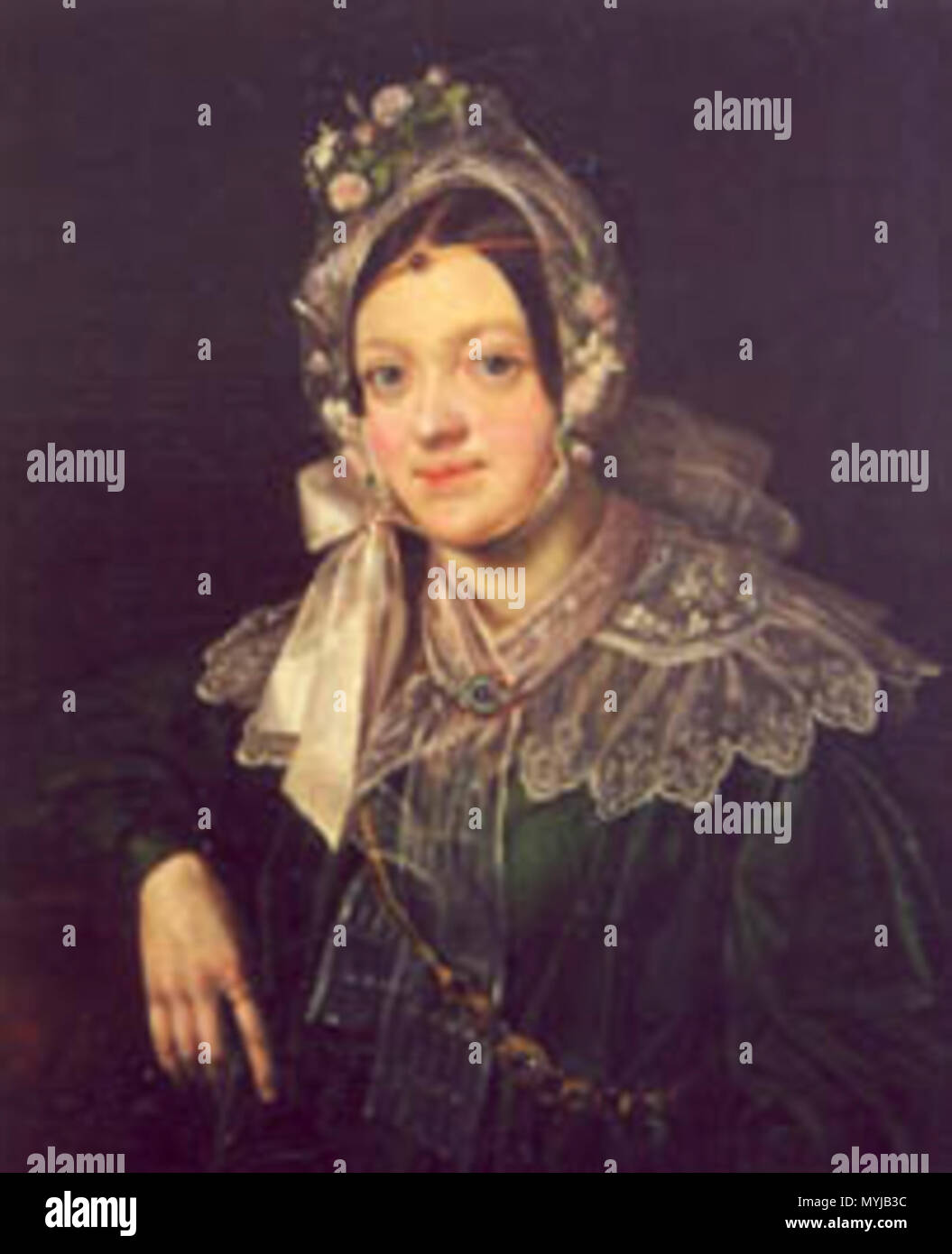 . В.А Тропинин. Портрет дамы в зеленом. 1838 . 1838. Vasily Tropinin ...