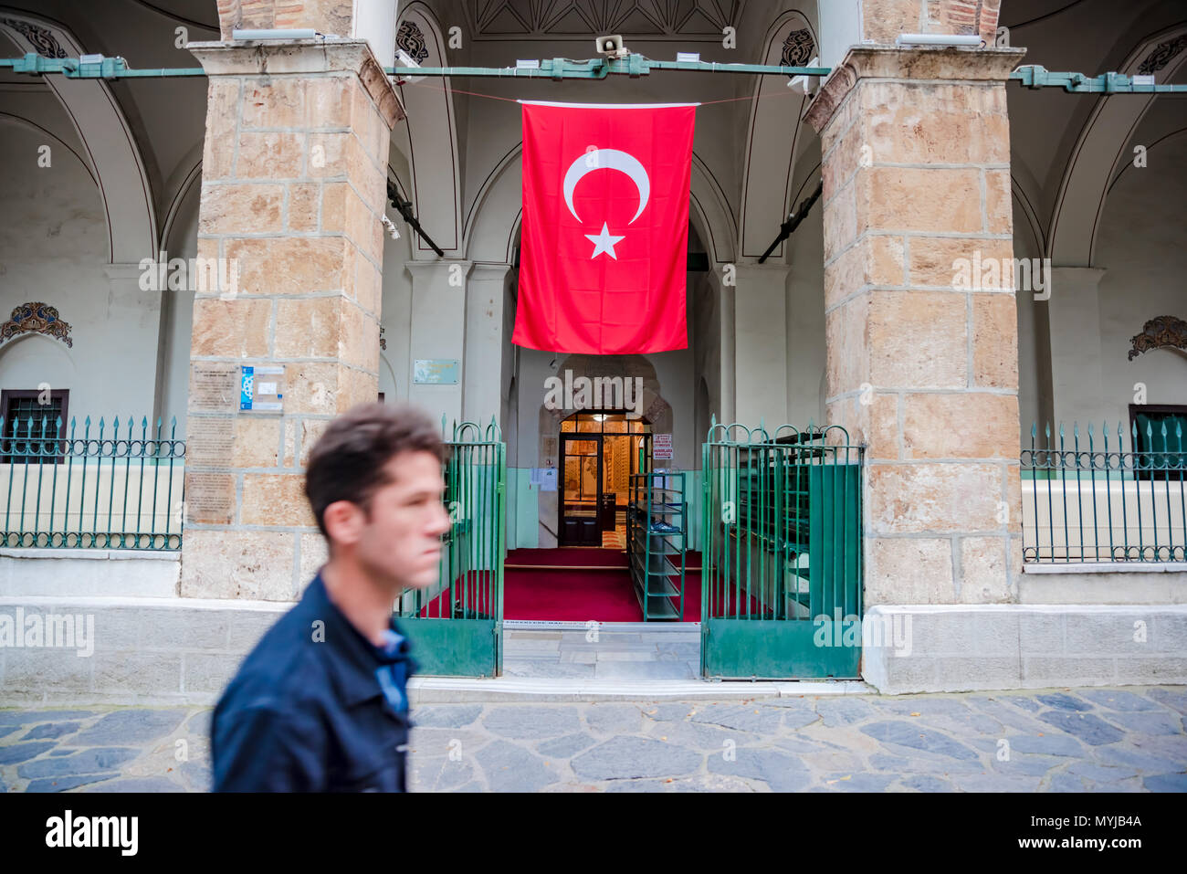 Exterior View of Ghazi Orhan Mosque,one of Ottoman emperor in Bursa ...