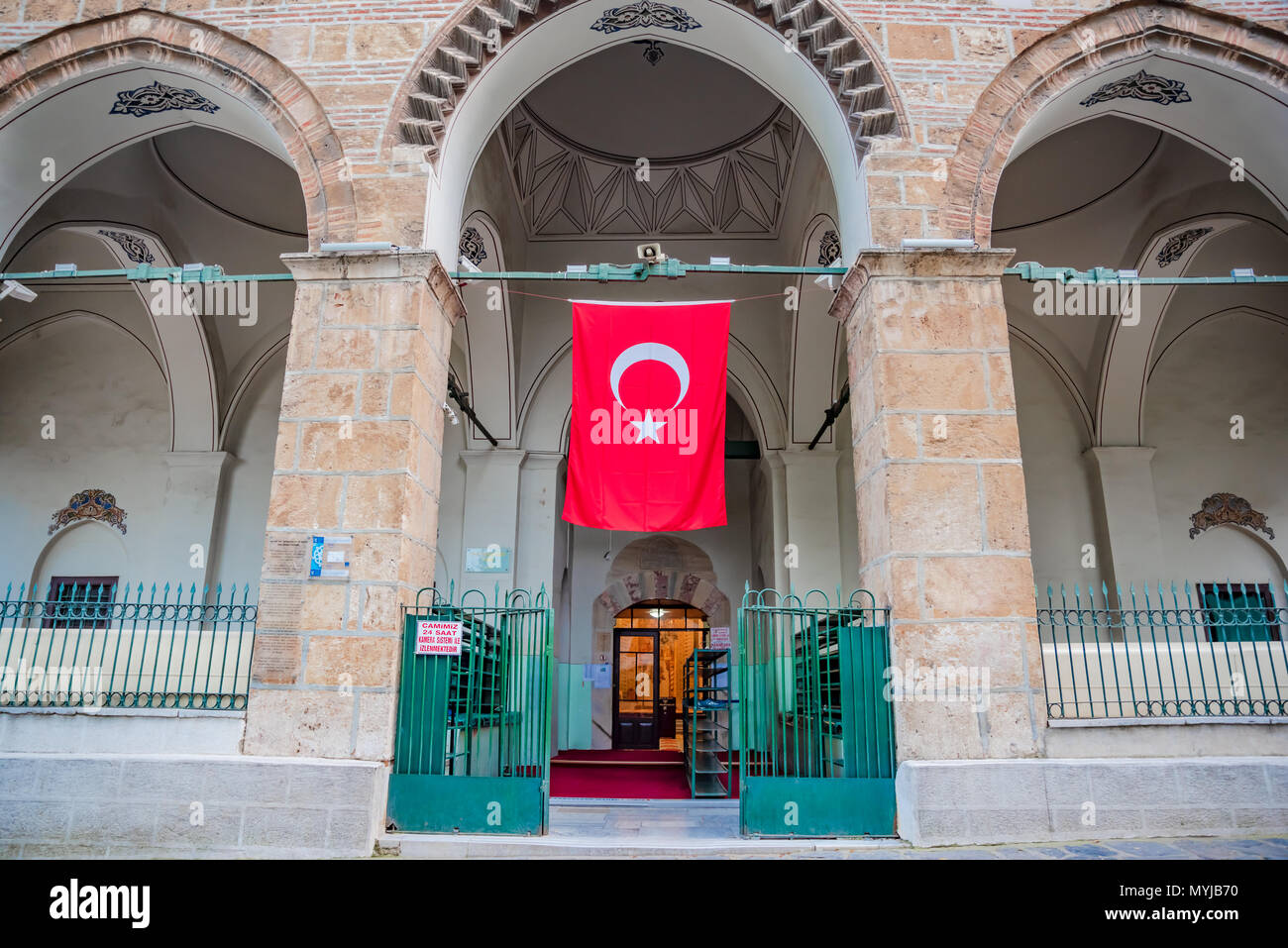 Exterior View of Ghazi Orhan Mosque,one of Ottoman emperor in Bursa ...