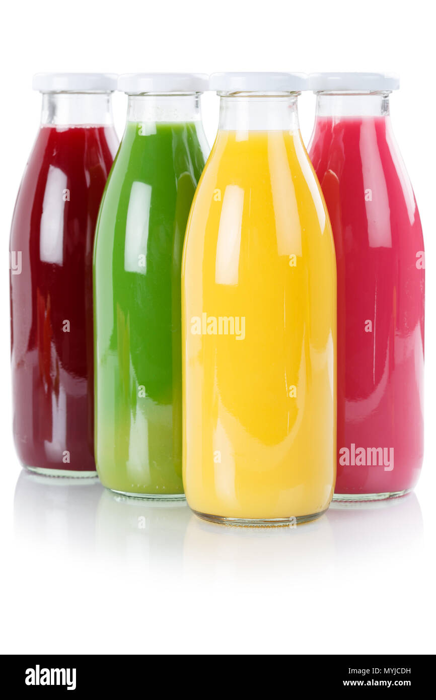 Juice smoothie fruit smoothies in bottle portrait format isolated on a ...