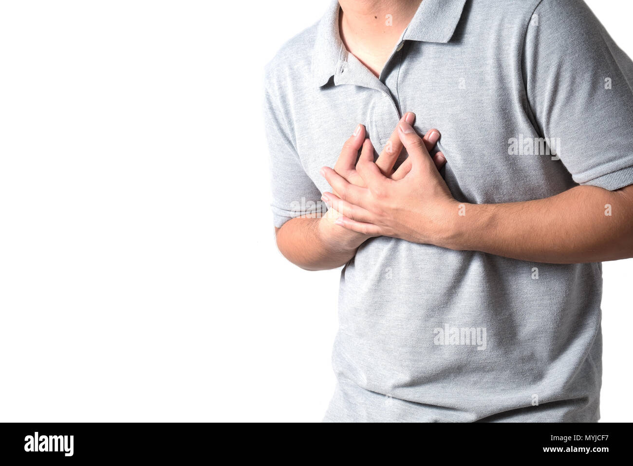 Suffering coronary angina heart attack emergency hi-res stock ...