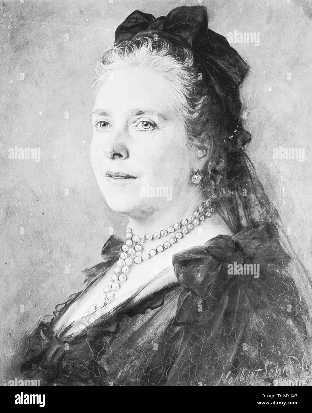 . Portrait of the German Empress Victoria Adelaide Mary Louisa as widow ...