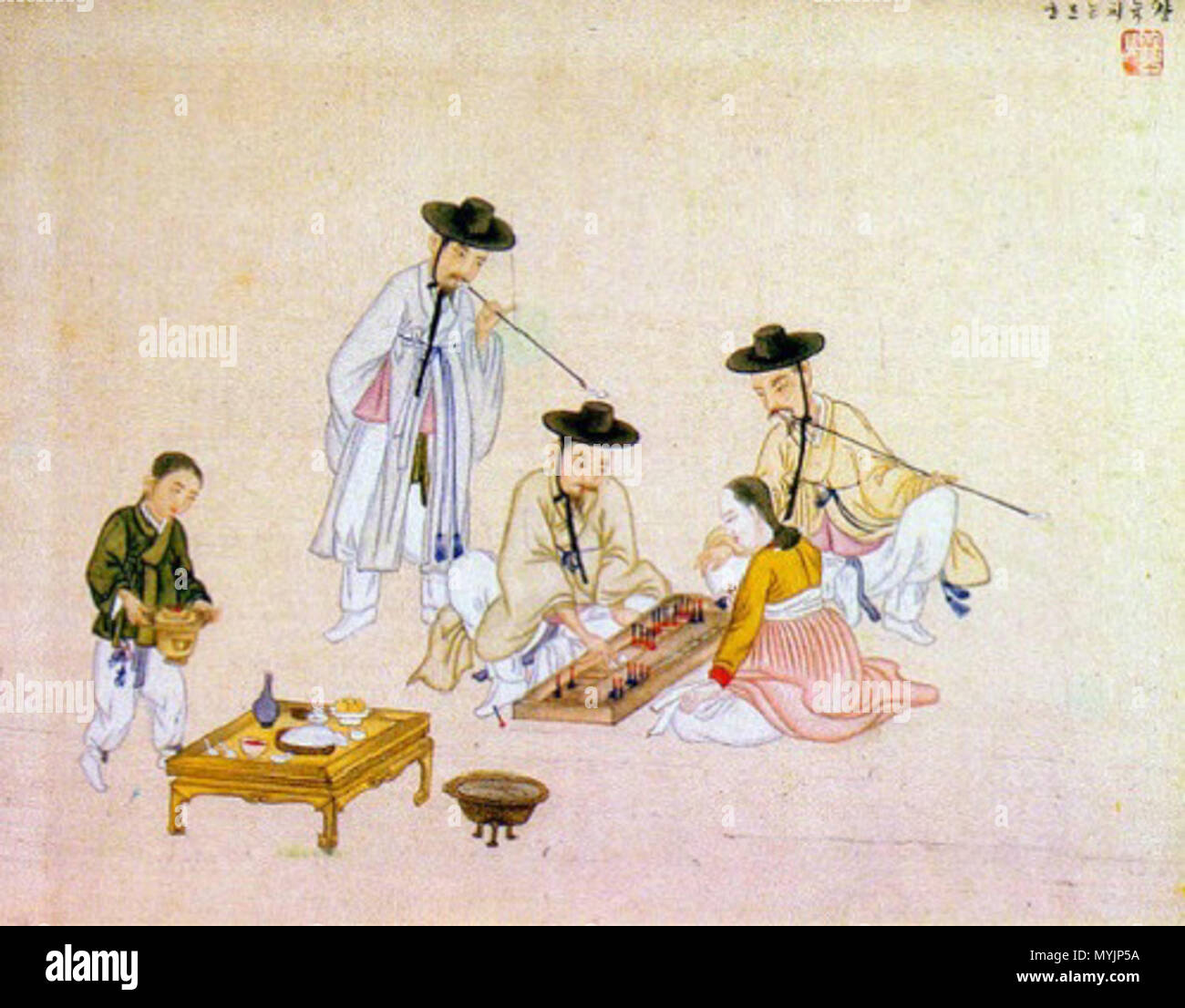 . English: Korean game . 19th century. 기산 김준근 (箕山 金俊根) 302 Koreangame ...