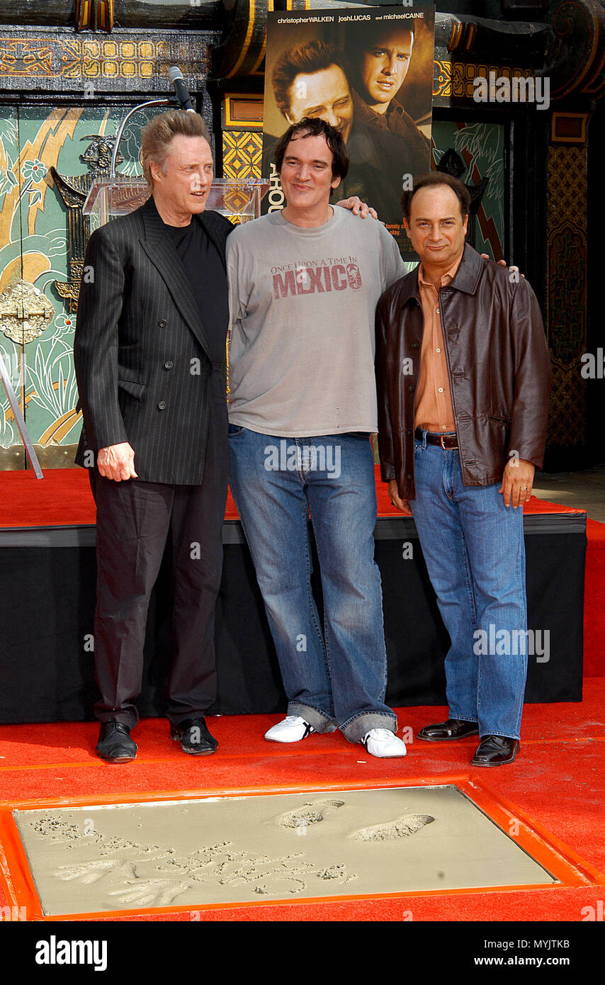 Quentin Tarantino and Kevin Pollack with Christopher Walken at the Hand ...