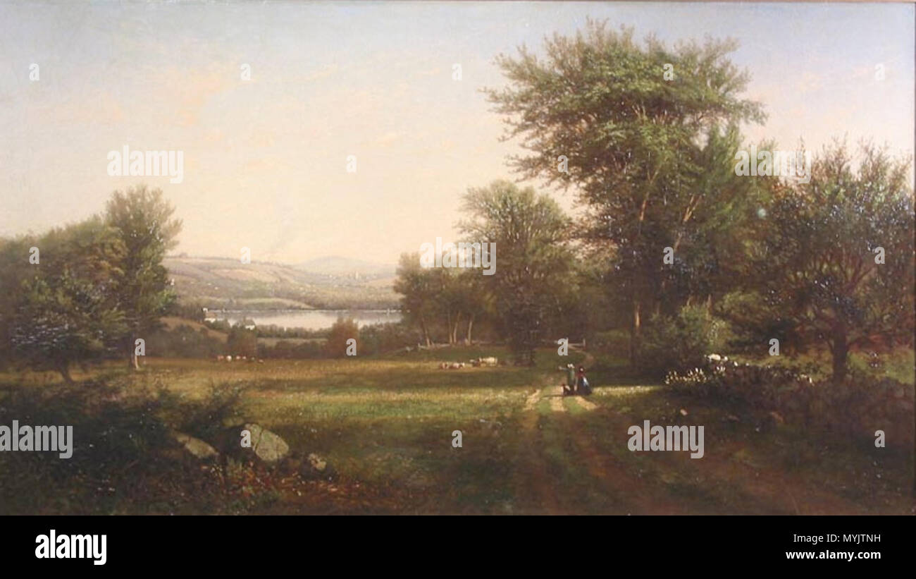 . Francis S. Frost, American, 1825-1902. 'Lake Winnipesaukee.' Oil on ...