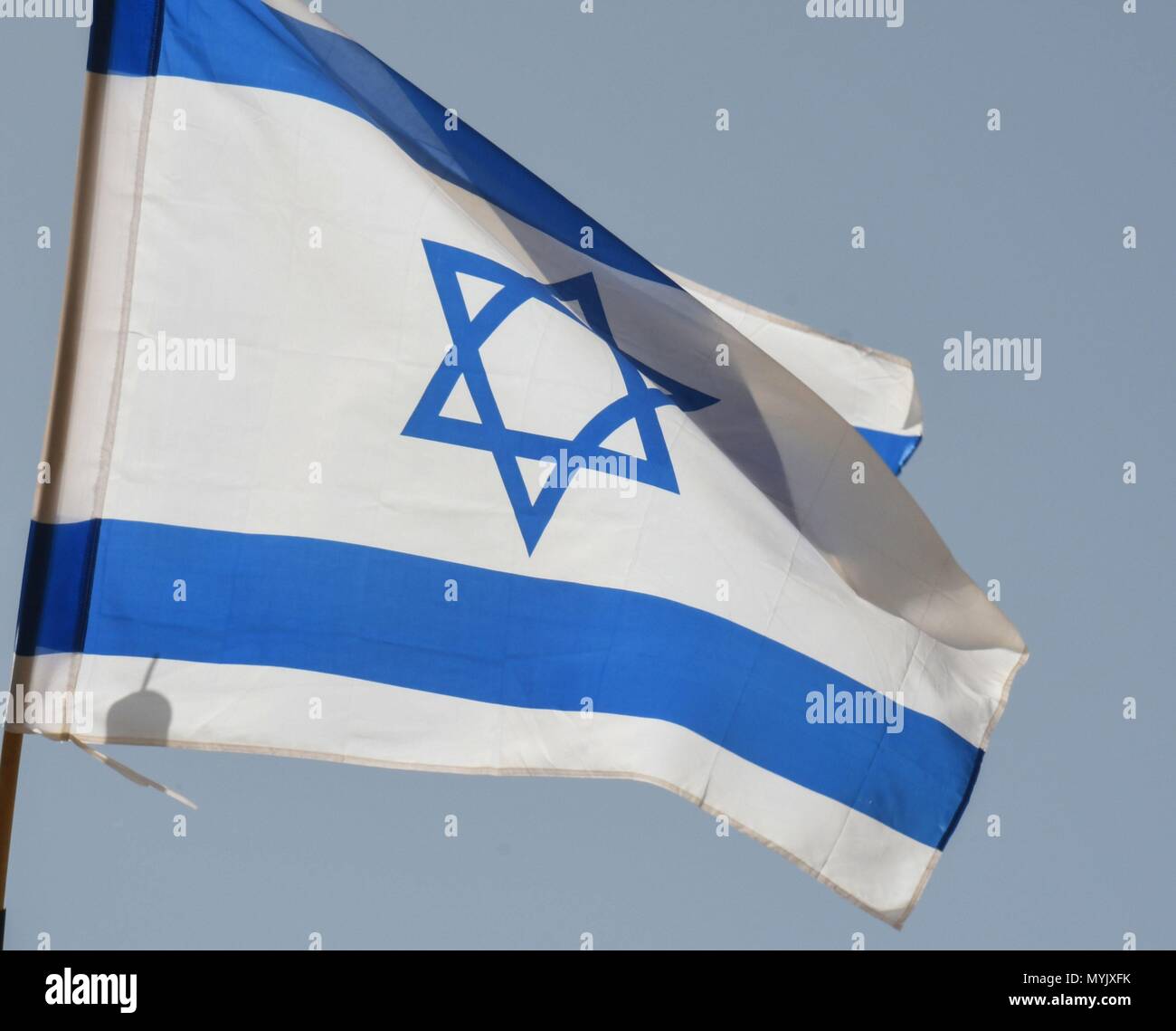 Hebron flag of Israel, April 4, 2018 | usage worldwide Stock Photo - Alamy