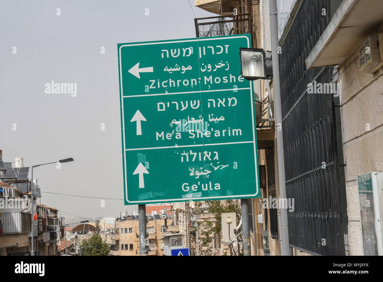 Quarter Mea Shearim in Jerusalem, April 5, 2018 | usage worldwide Stock ...