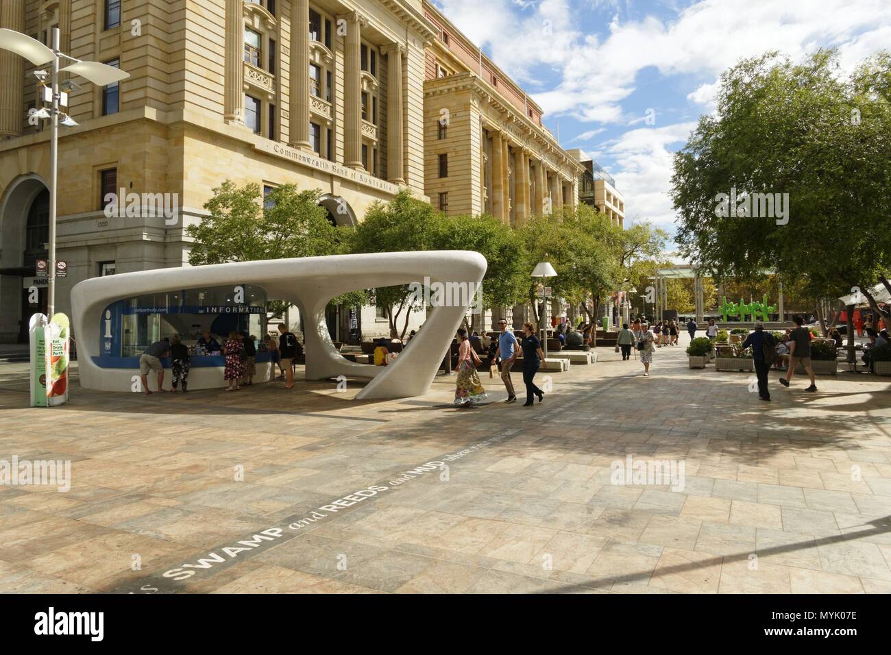 Information booth in Forest Chase, Perth, Western Australia March 2018 ...